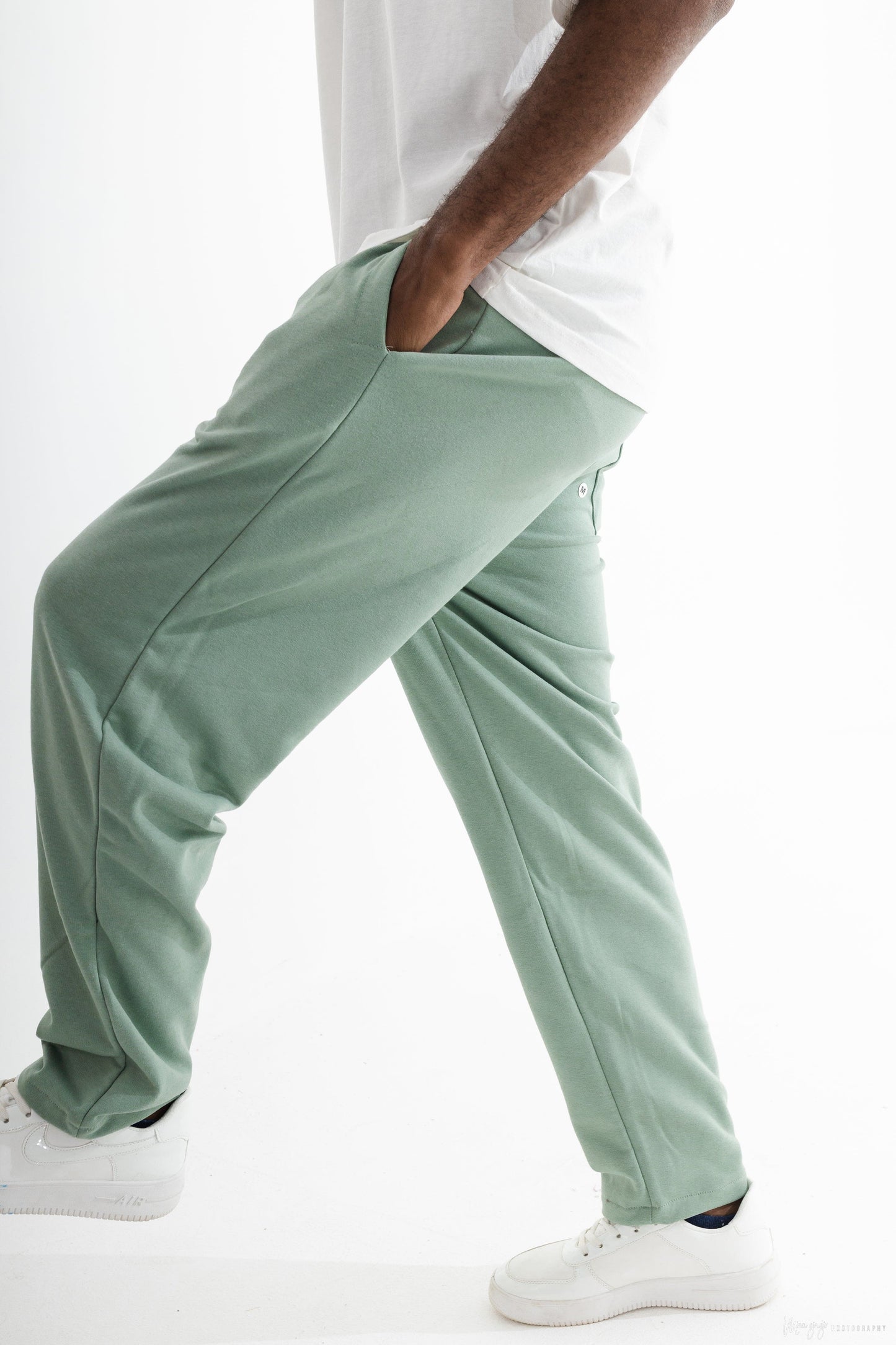 Wide fit mintgreen pants – Novencci